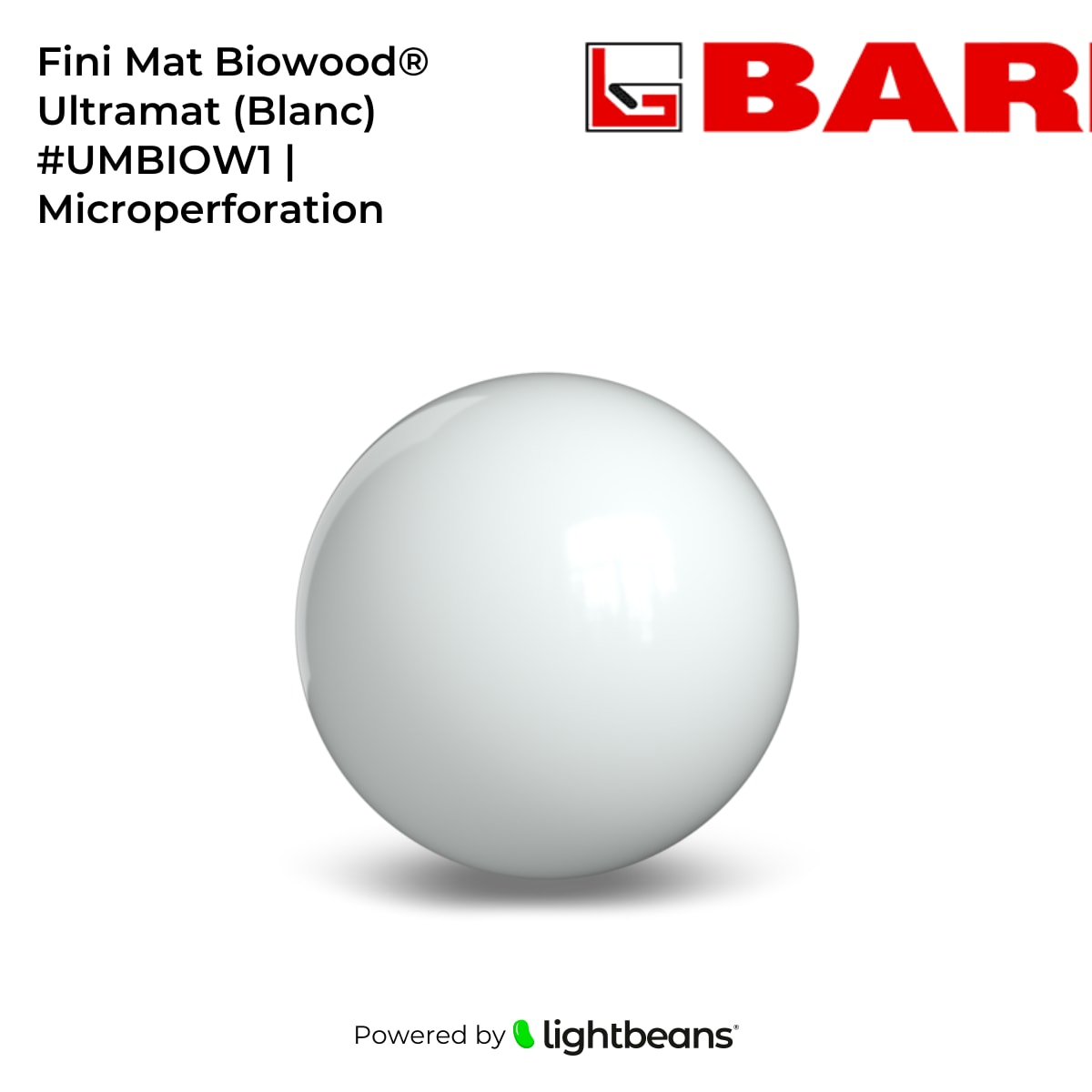 Texture Fini Mat Biowood® Ultramat (Blanc) #UMBIOW1 | Microperforation ...