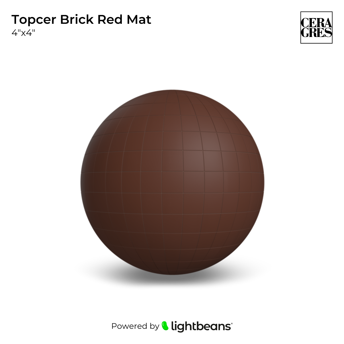 Texture Topcer Brick Red Mat de Ceragres | Lightbeans