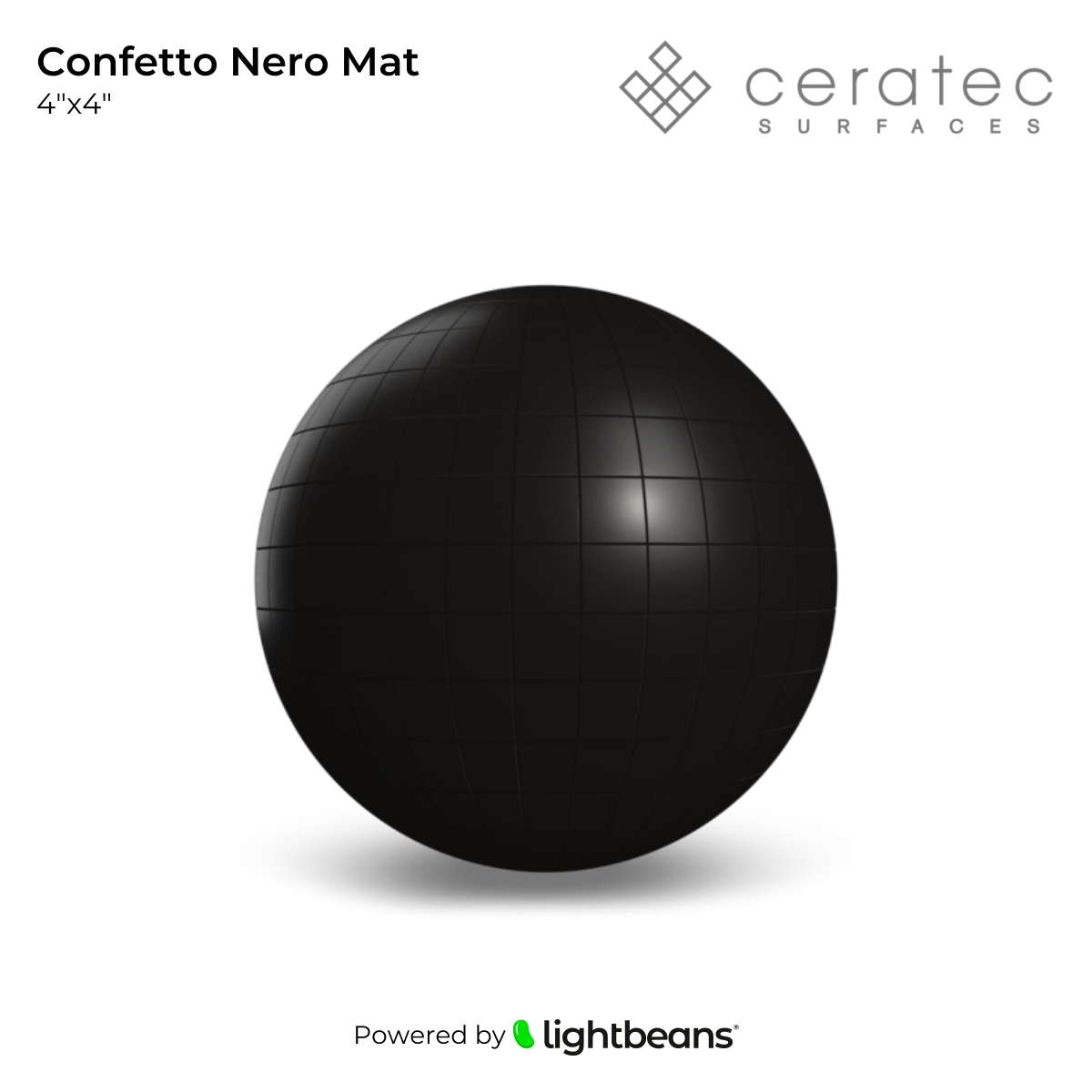 Texture Confetto Nero Mat de Ceratec | Lightbeans