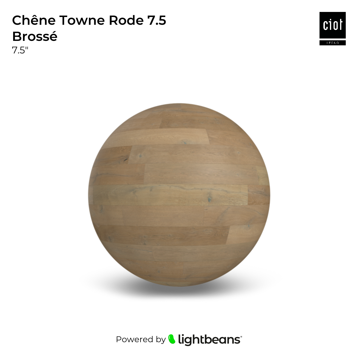 Texture Chêne Towne Rode 7.5 Brossé de Ciot Legno | Lightbeans