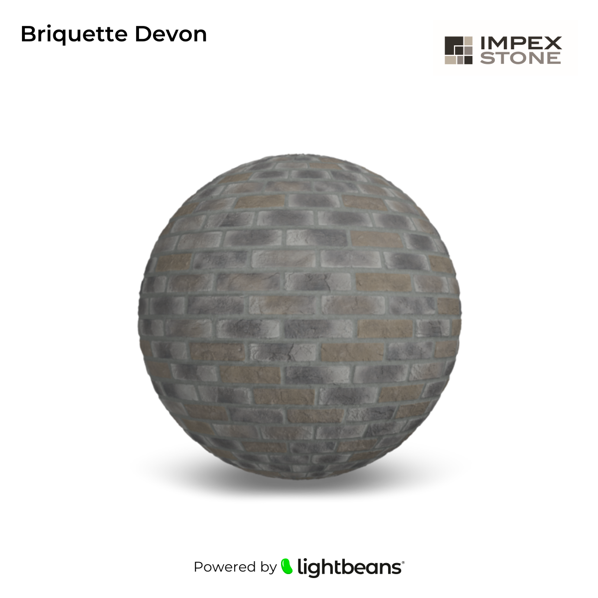 Texture Briquette Devon de Impex Stone | Lightbeans