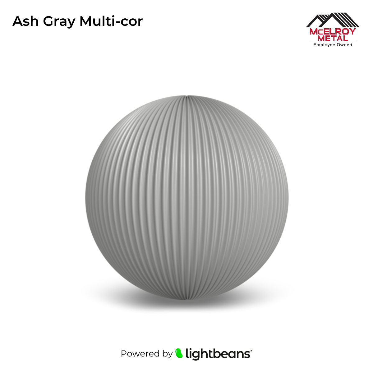 Texture Ash Gray Multi-cor de McElroy Metal | Lightbeans