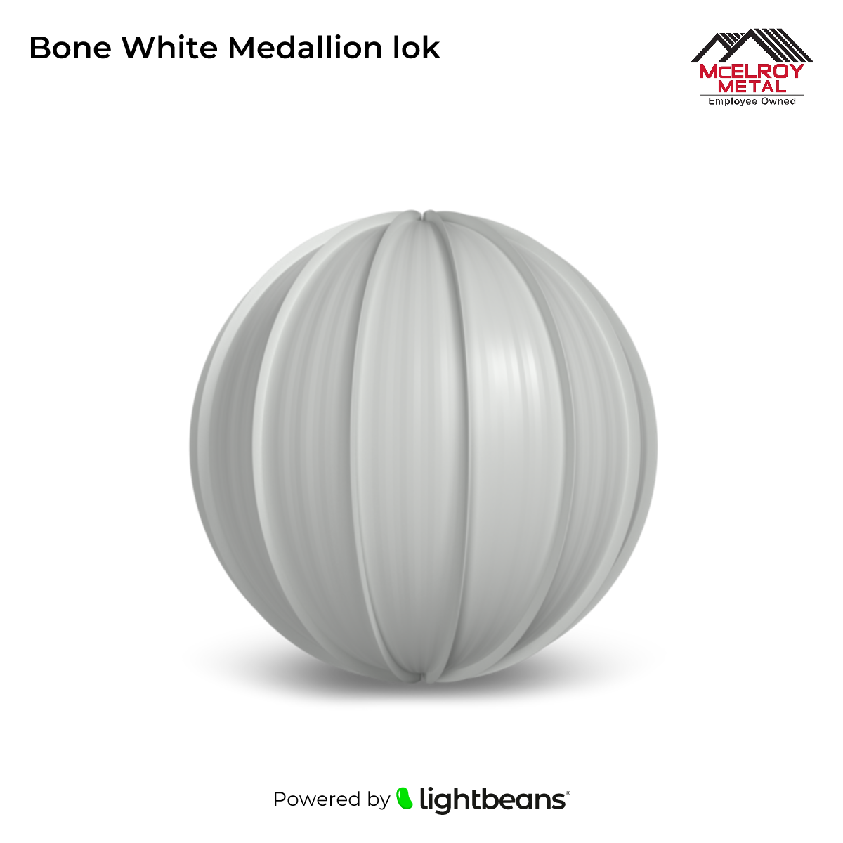 Texture Bone White Medallion lok de McElroy Metal | Lightbeans
