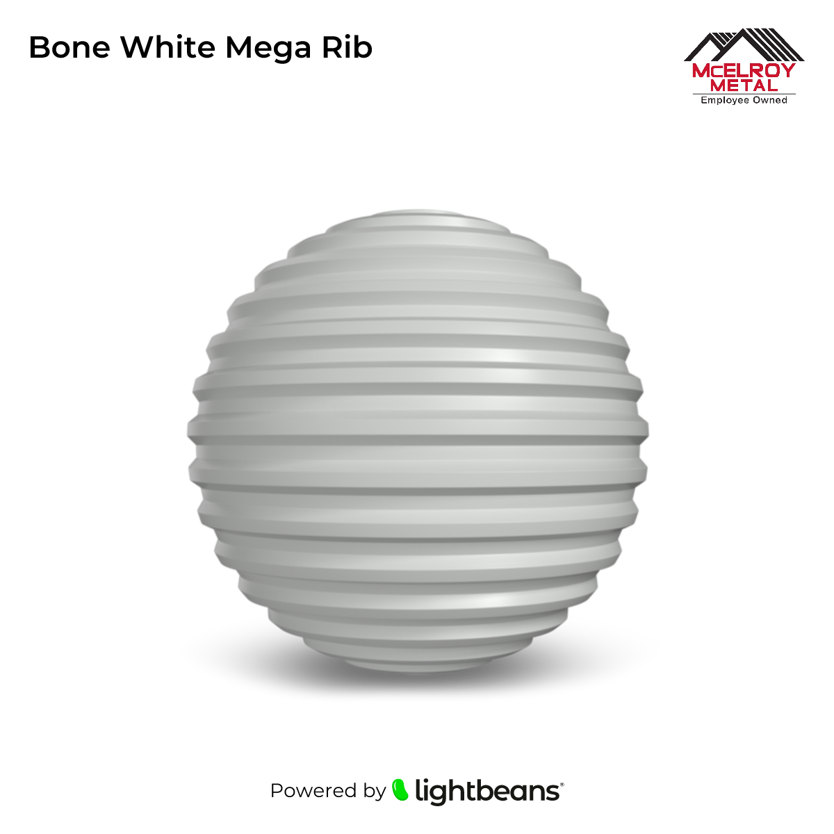 Texture Bone White Mega Rib de McElroy Metal | Lightbeans