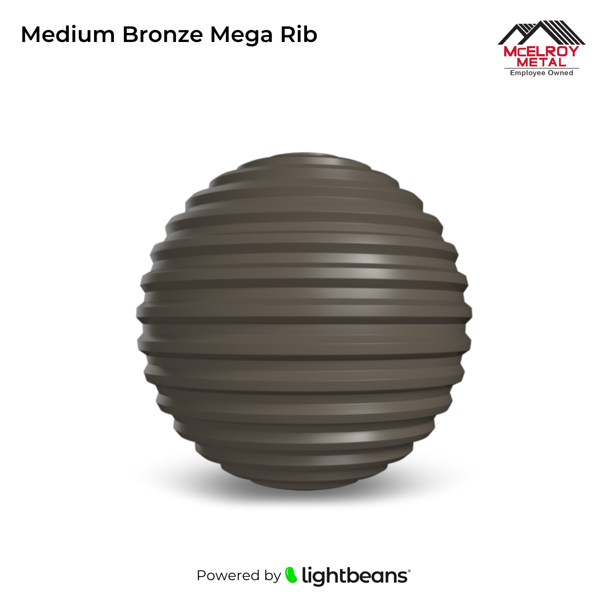 Texture Medium Bronze Mega Rib de McElroy Metal | Lightbeans