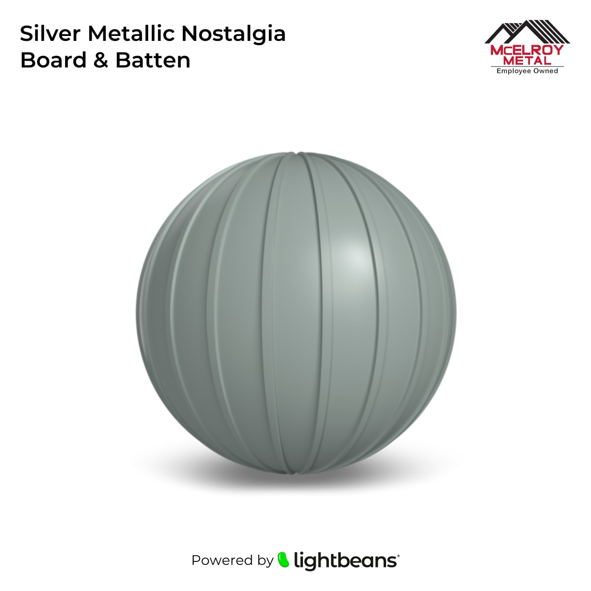 Texture Silver Metallic Nostalgia Board & Batten de McElroy Metal ...