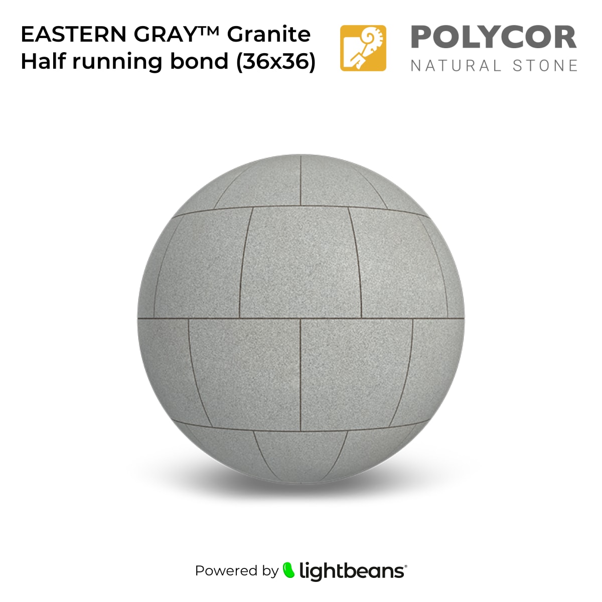 Texture EASTERN GRAY™ Granite Half running bond (36x36) de Polycor ...