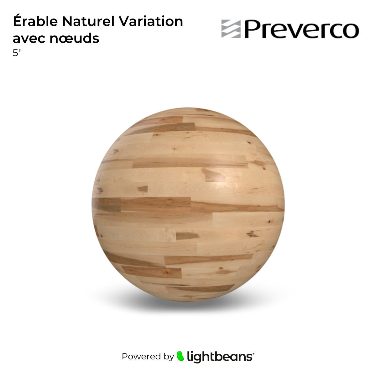 Texture Érable Naturel Variation avec nœuds de Preverco | Lightbeans