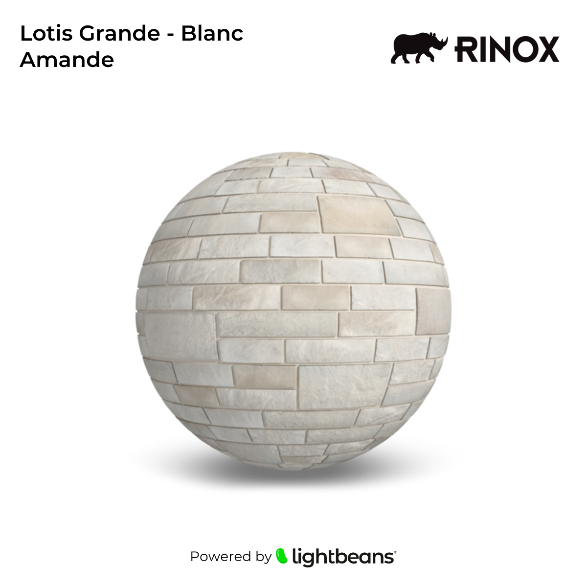 Texture Lotis Grande - Blanc Amande de Rinox | Lightbeans