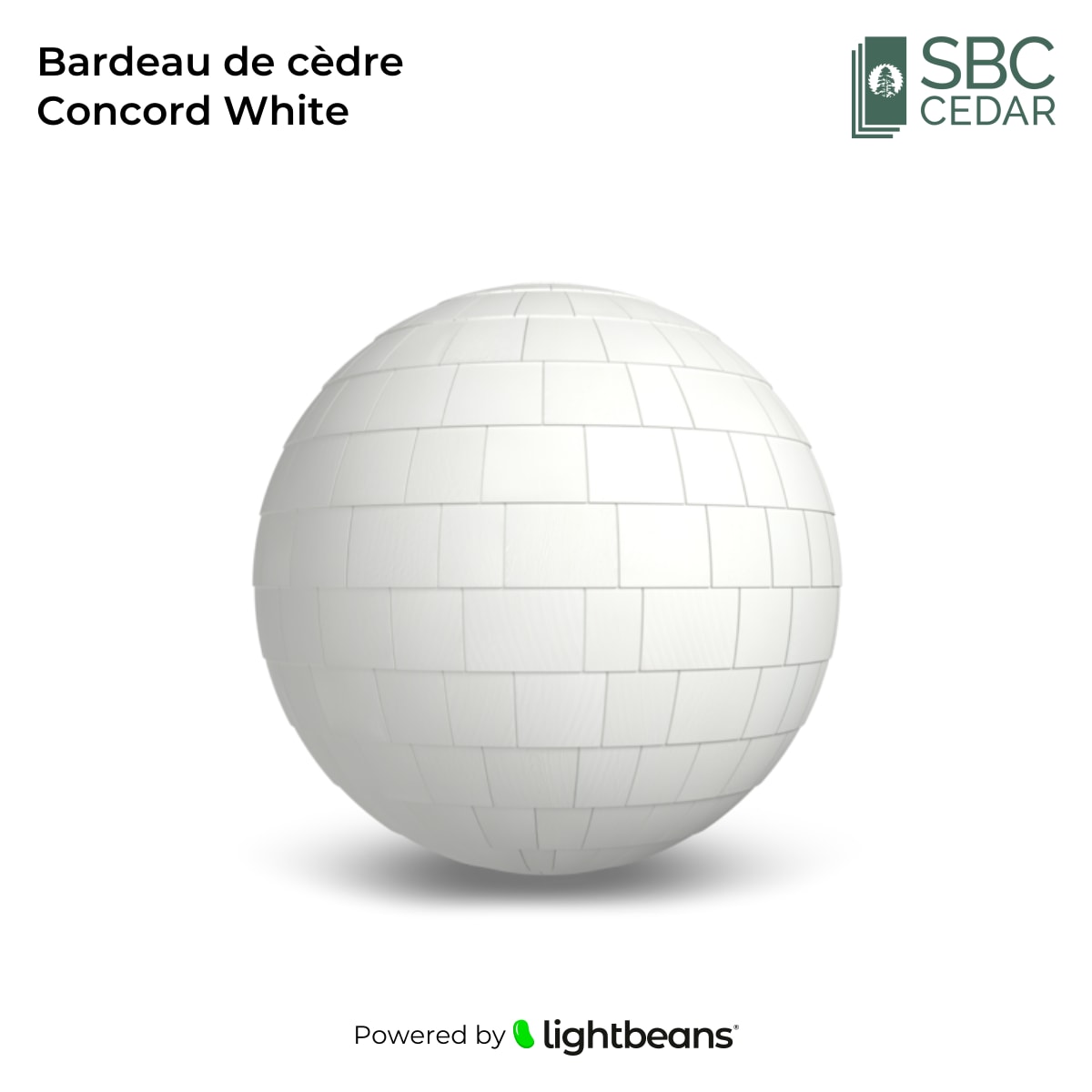 Texture Bardeau de cèdre Concord White de SBC Cedar | Lightbeans