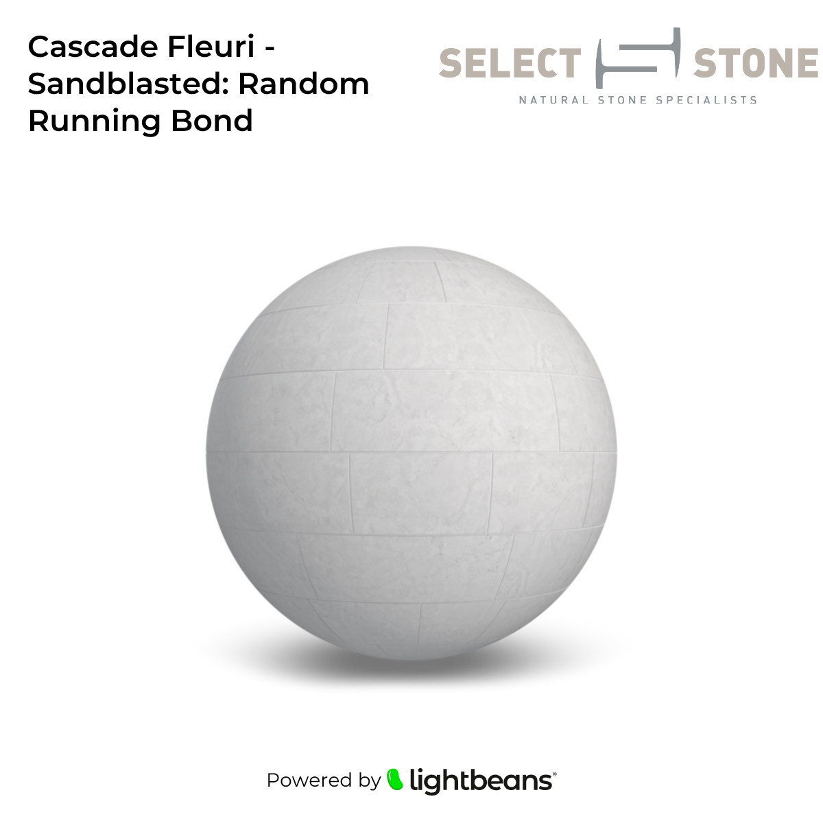 Texture Cascade Fleuri - Sandblasted: Random Running Bond de Select ...