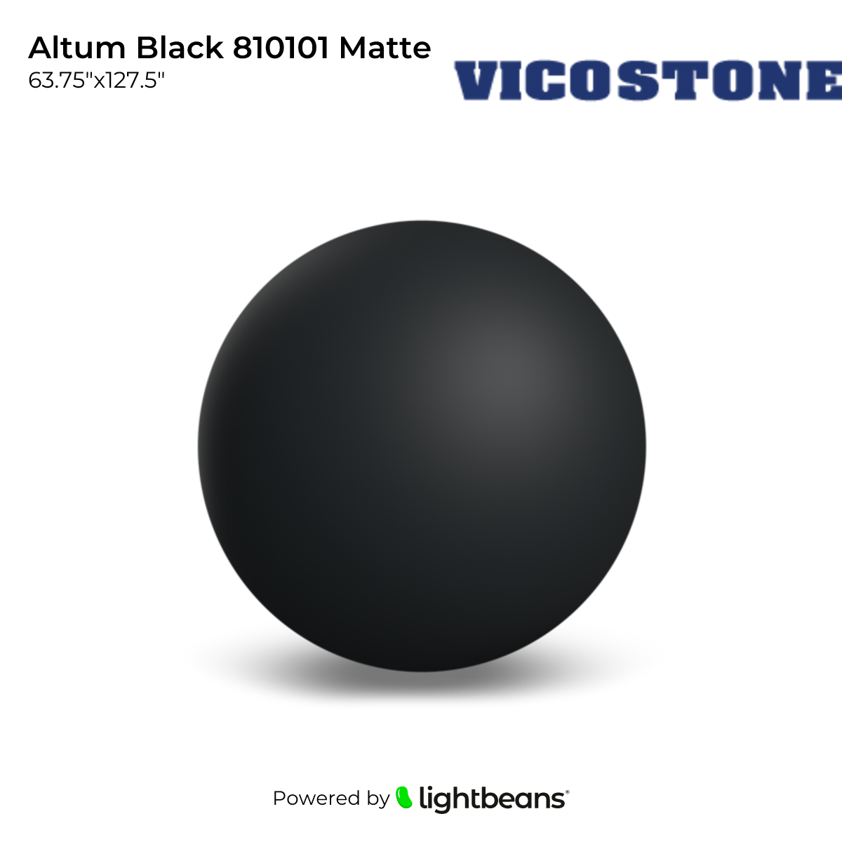 Texture Altum Black 810101 Matte de Vicostone | Lightbeans