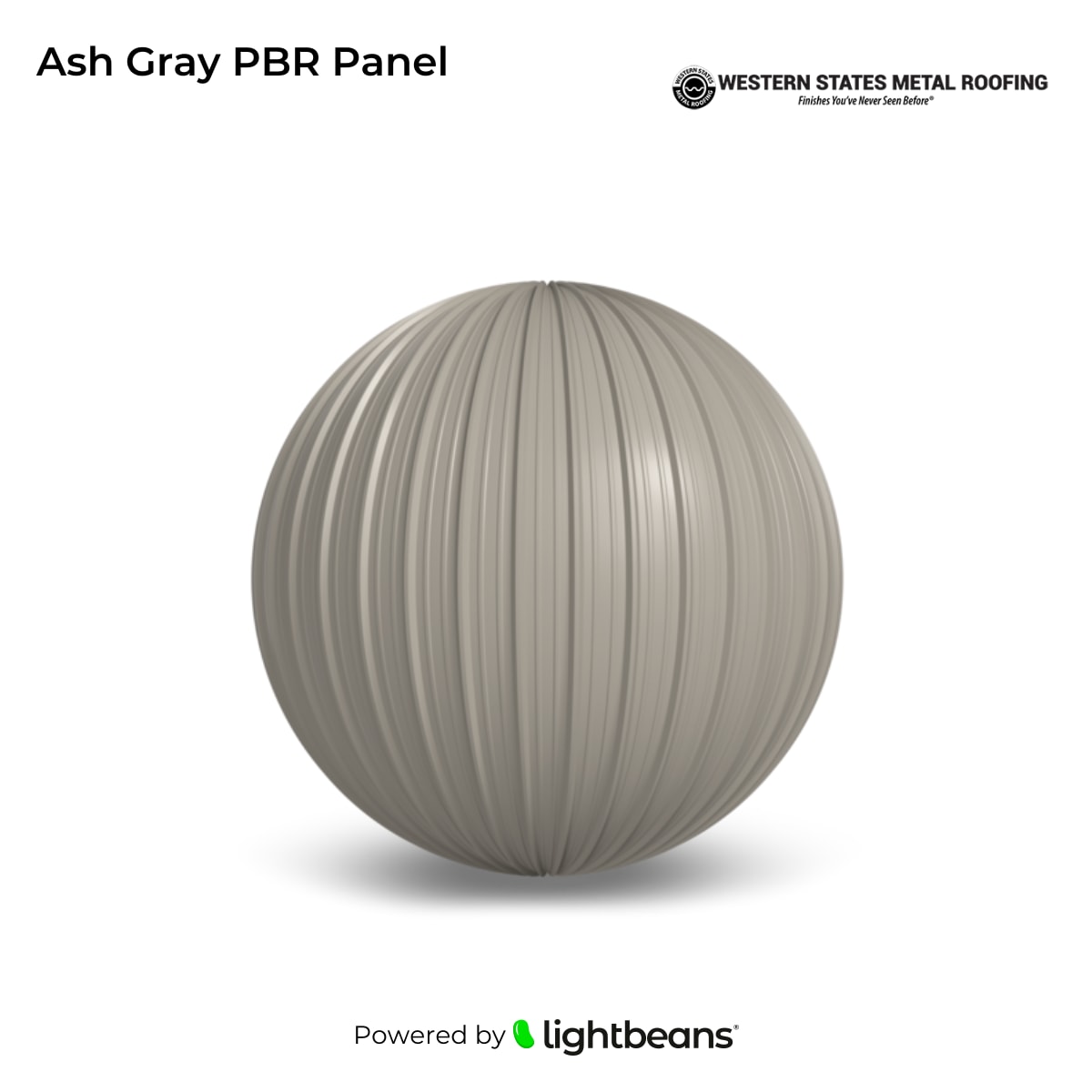 Texture Ash Gray PBR Panel de Western States Metal Roofing | Lightbeans